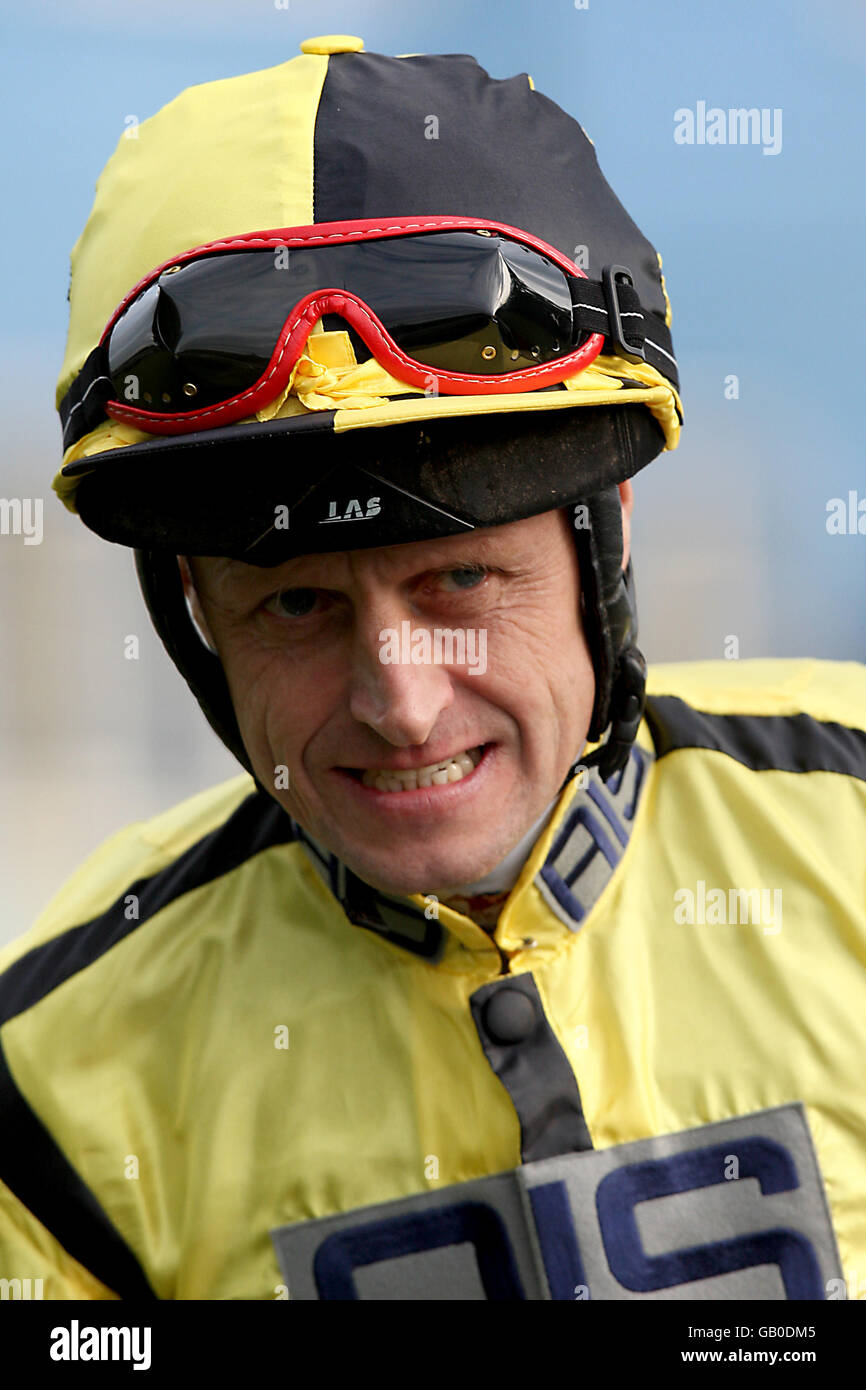 Horse Racing - Leicester Racecourse. Jockey Paul Eddery Stock Photo - Alamy