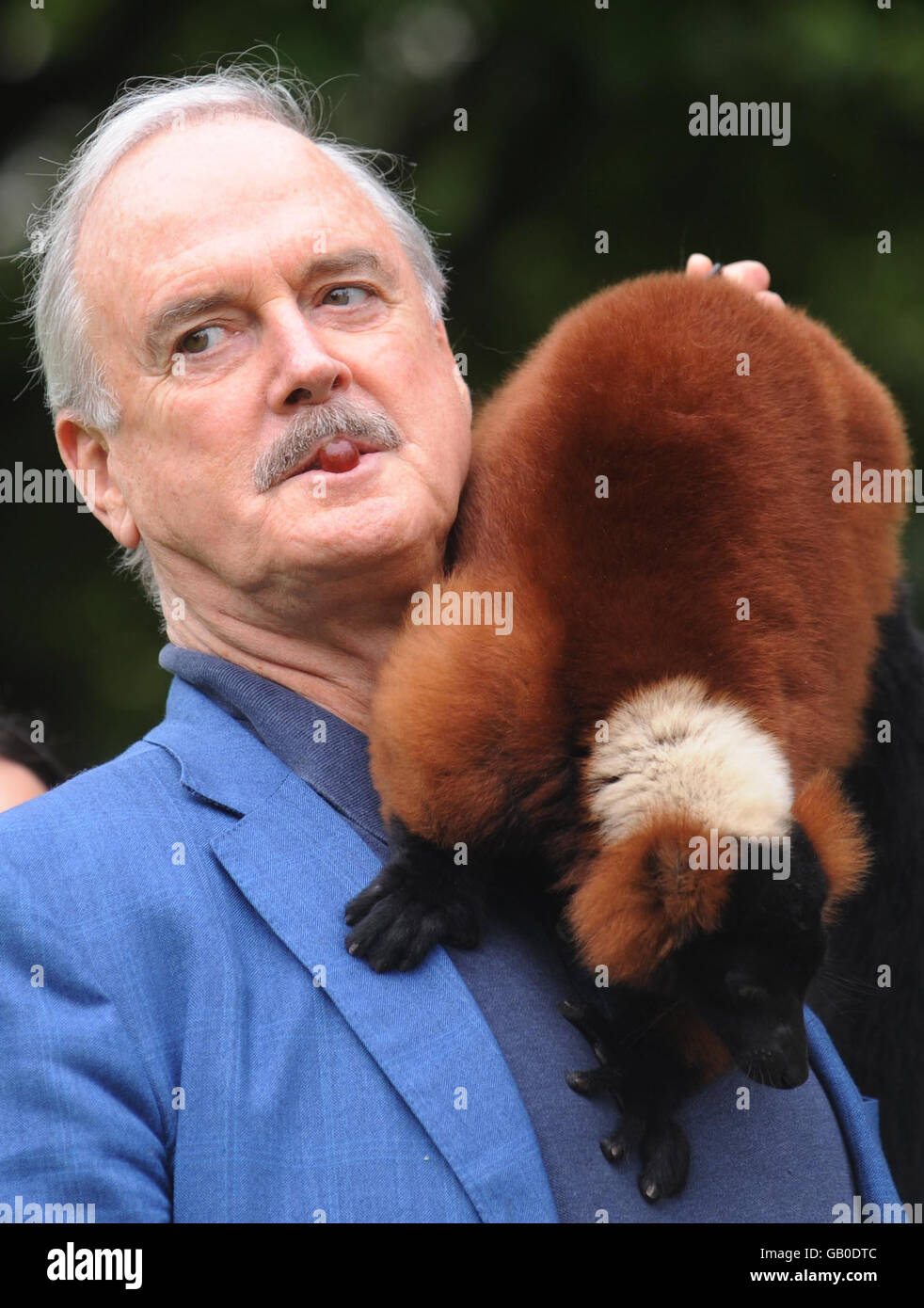 Monty Python star John Cleese feeds grapes to Colin the red ruffed ... Monty Python star John Cleese feeds grapes to Colin the red ruffed ...