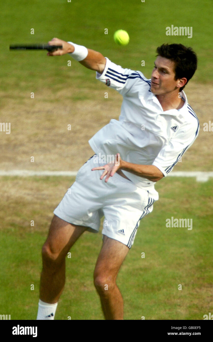 Tennis - Wimbledon 2003 - Fourth Round, Tim Henman v David Nalbandian ...