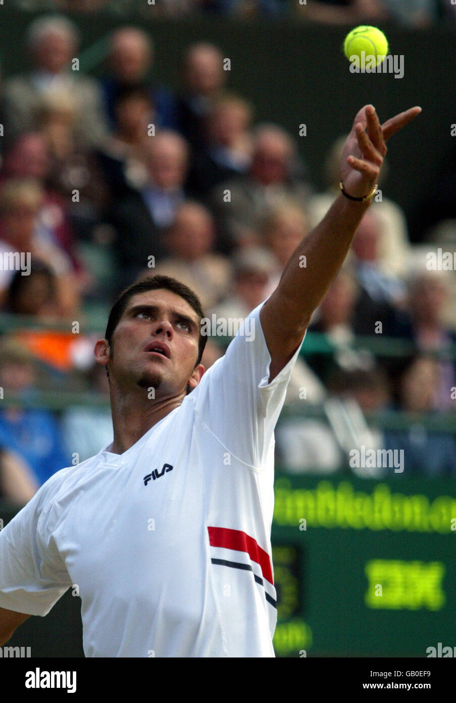 Tennis - Wimbledon 2003 - Fourth Round, Andre Agassi v Mark ...