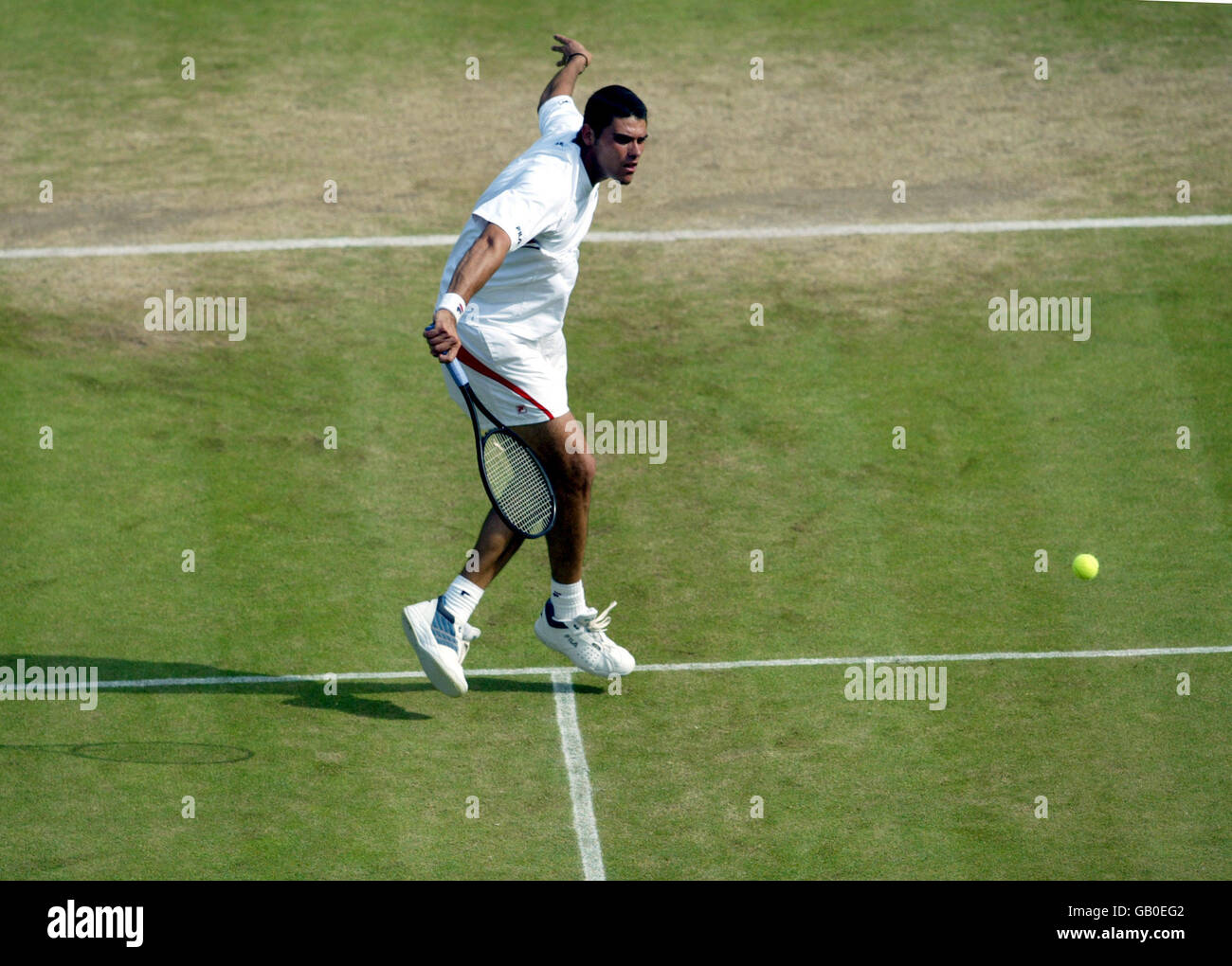Tennis - Wimbledon 2003 - Fourth Round, Andre Agassi v Mark ...
