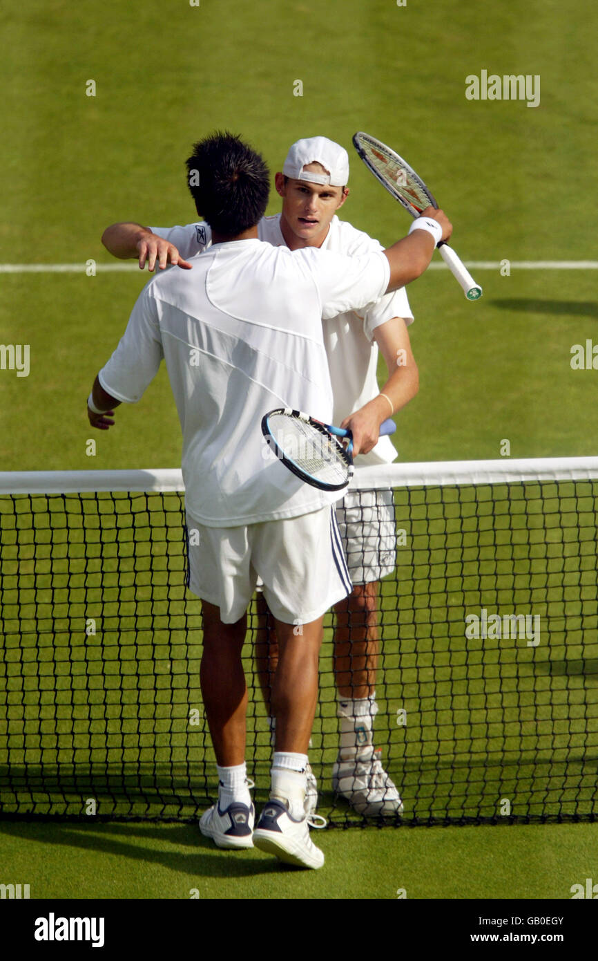 Tennis - Wimbledon 2003 - Fourth Round, Andy Roddick v Paradorn ...