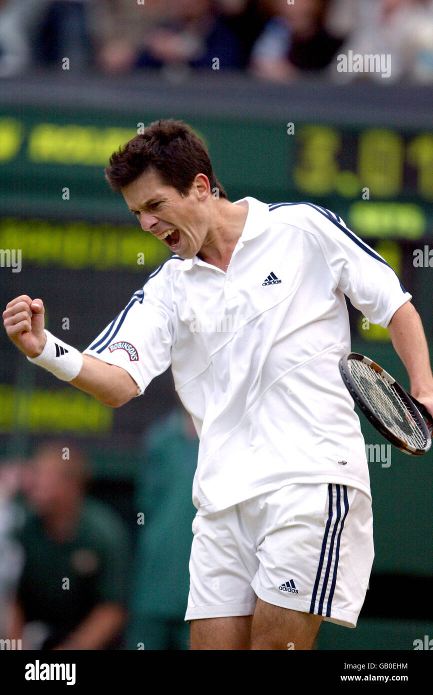 Tennis - Wimbledon 2003 - Fourth Round, Tim Henman v David Nalbandian ...
