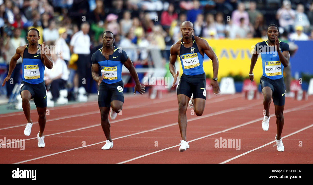Jamaica's Asafa Powell wins the Final of the Men's 100 meters during ...