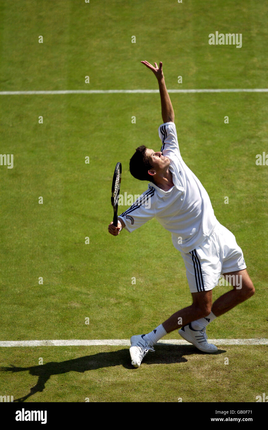 Tennis - Wimbledon 2003 - Men's First Round - Tim Henman v Tomas Zib ...