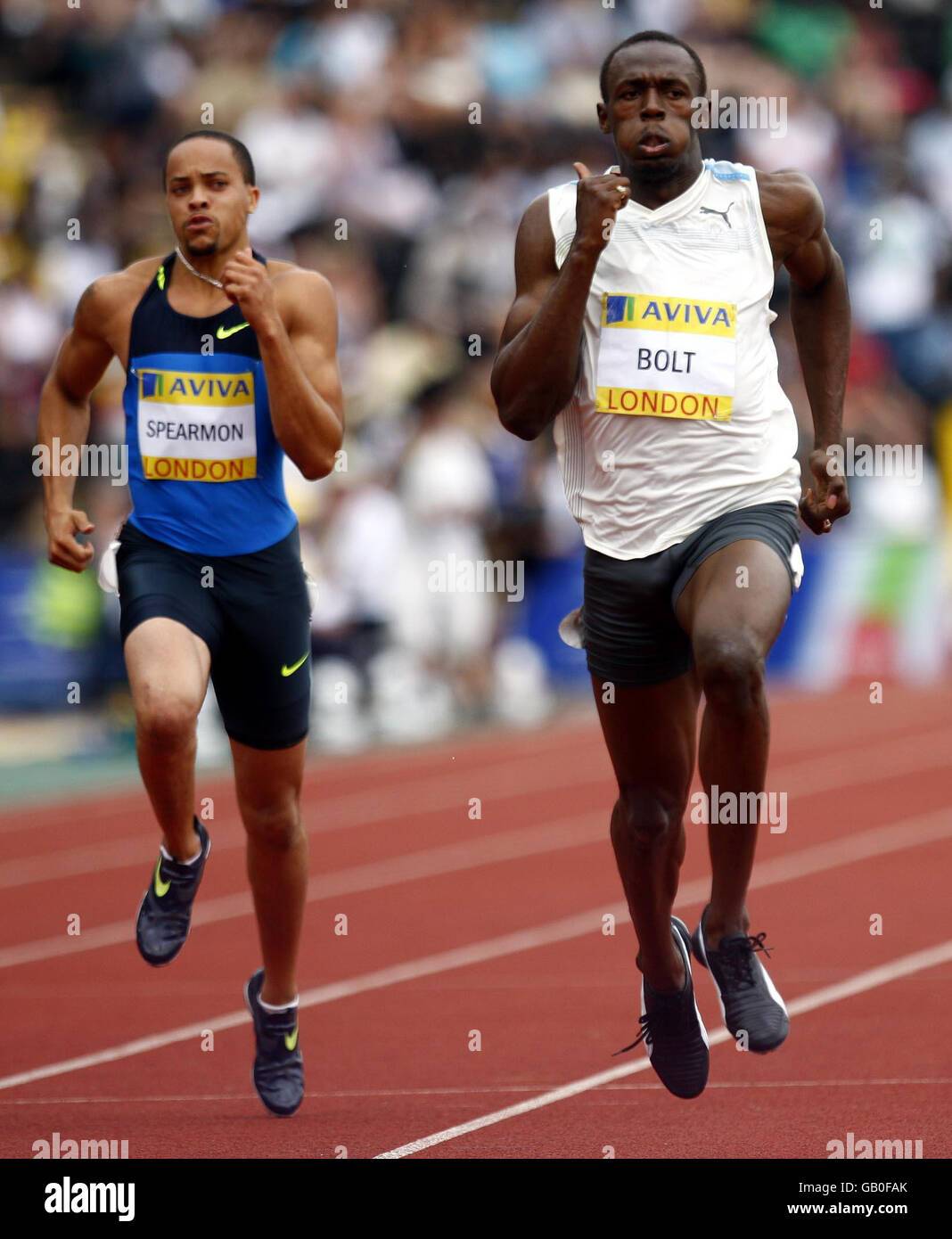 Jamaica's Usain Bolt wins the second Heat of the Men's 200 metre's ...