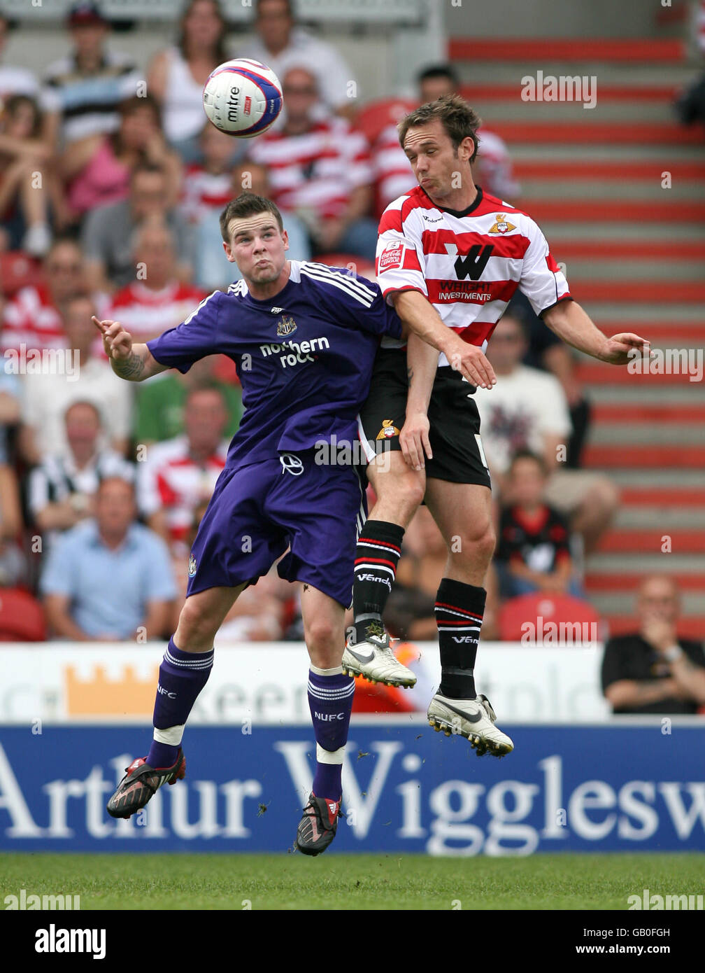 Doncaster rovers james hayter and newcastle uniteds danny guthrie hi ...