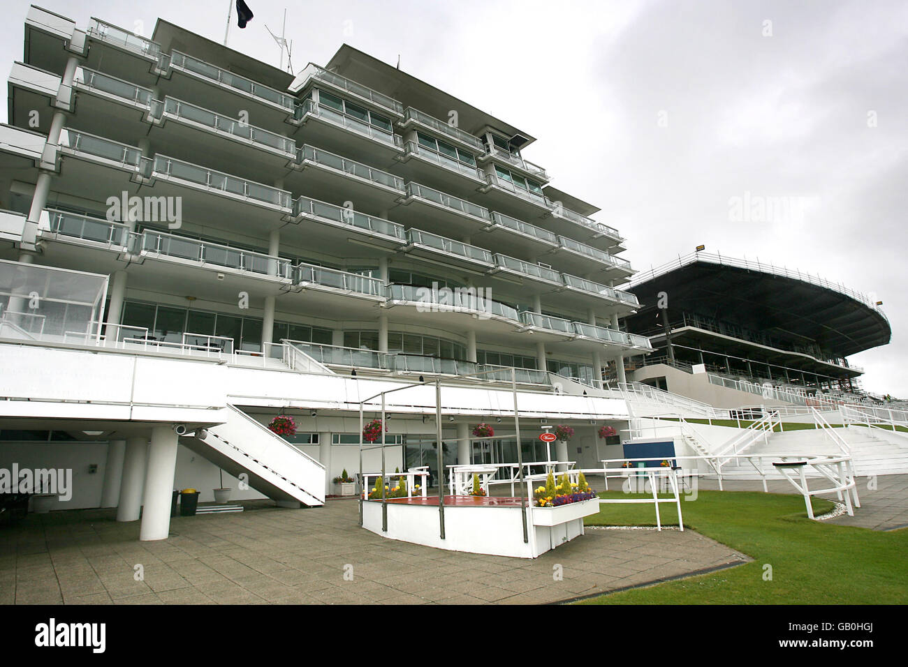 Horse Racing - Grandstand Redevelopment - Epsom Downs Racecourse Stock ...
