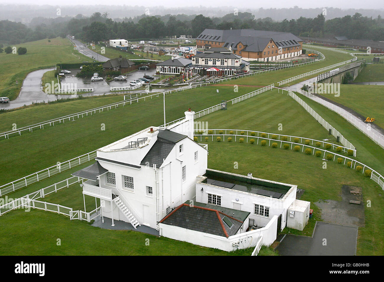Horse Racing - Grandstand Redevelopment - Epsom Downs Racecourse Stock ...