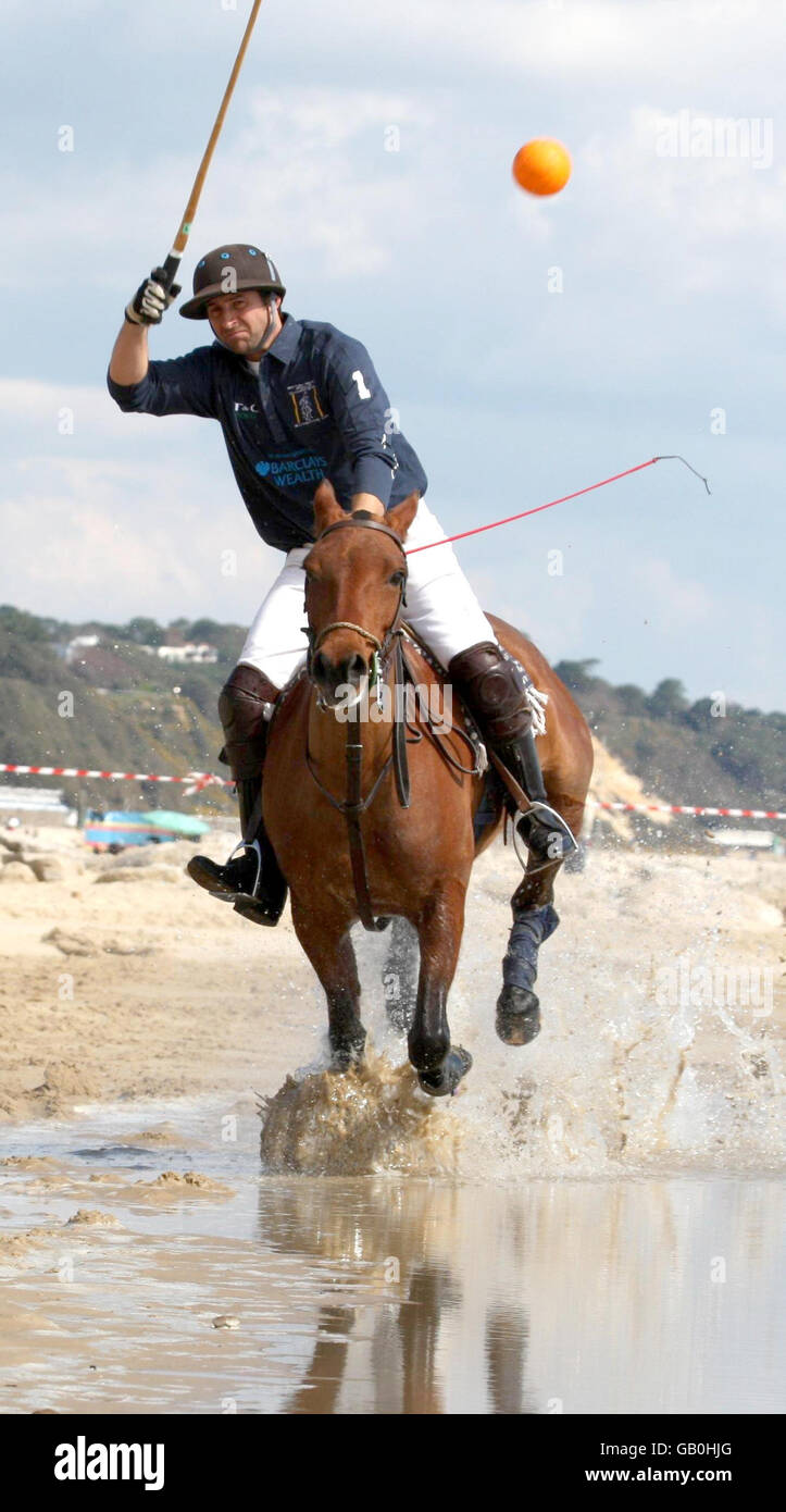 Europe's first sandpolo contest Stock Photo - Alamy
