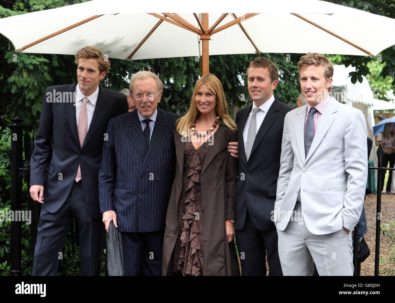 Sir David Frost and family arrive at his Summer Garden Party, in ...