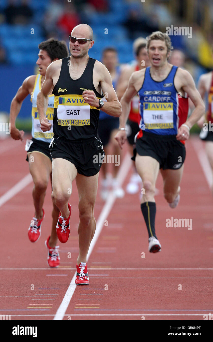 Newham and Essex Beagles' Michael East (l) runs on to win Heat 2 of the ...