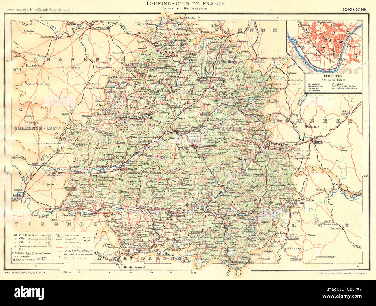 Perigueux map hi-res stock photography and images - Alamy