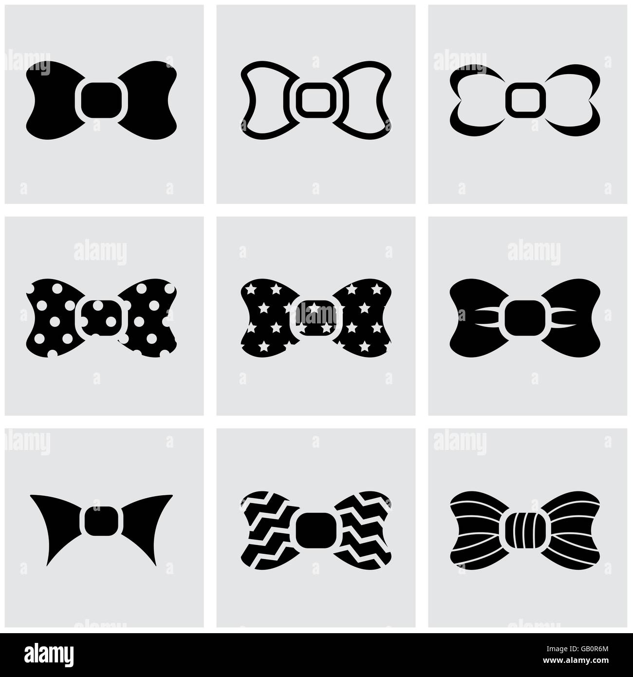 Vector black bow ties icon set Stock Vector Image & Art - Alamy
