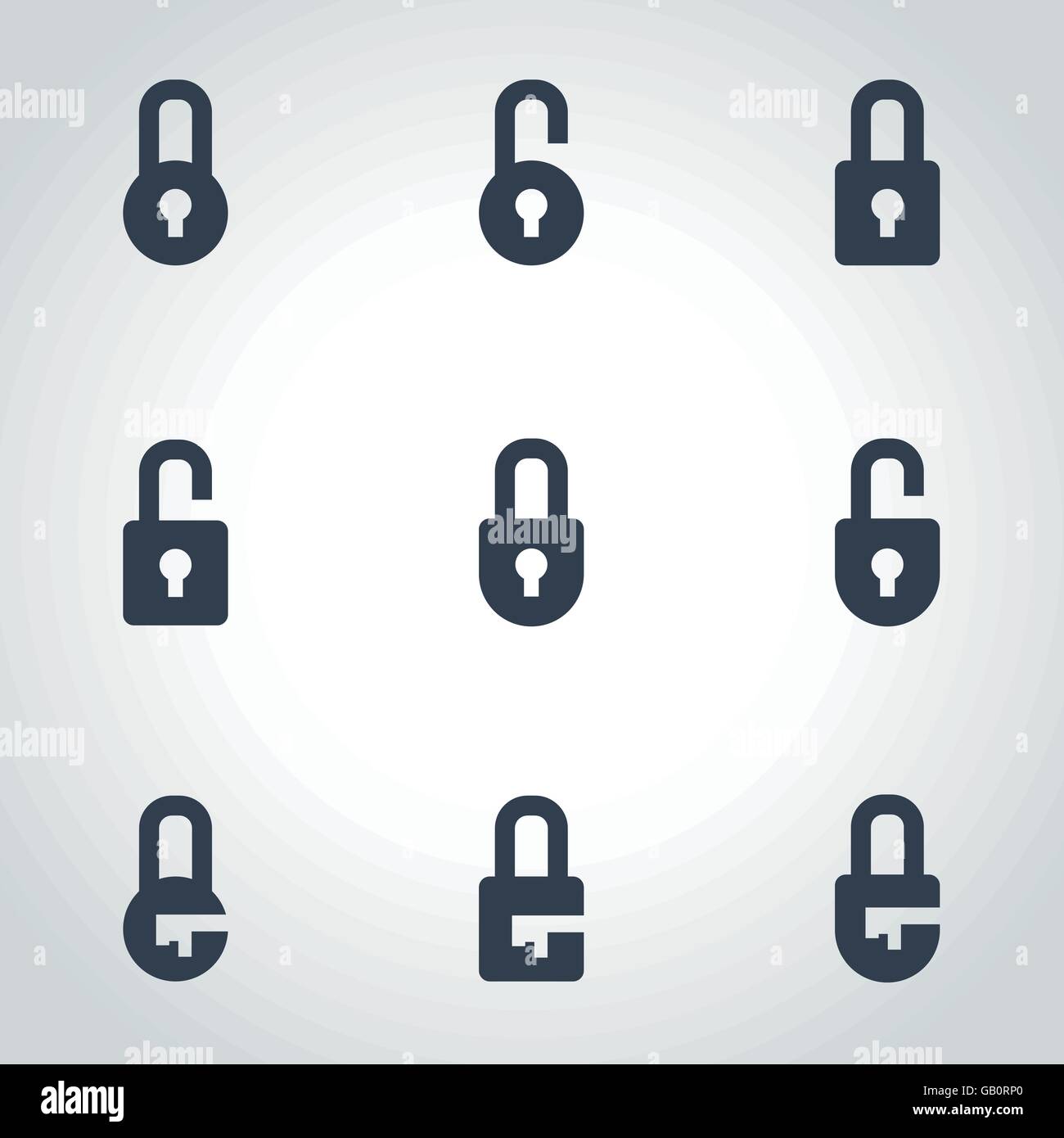Vector black locks icon set Stock Vector Image & Art - Alamy