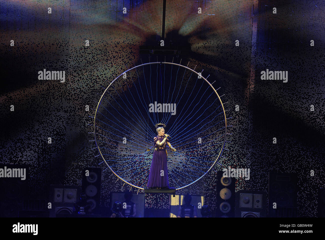 Kylie Minogue performs in concert at the Metro Arena, Newcastle Stock ...