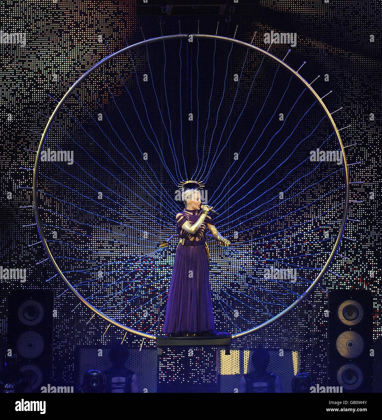 Kylie Minogue performs in concert at the Metro Arena, Newcastle Stock ...