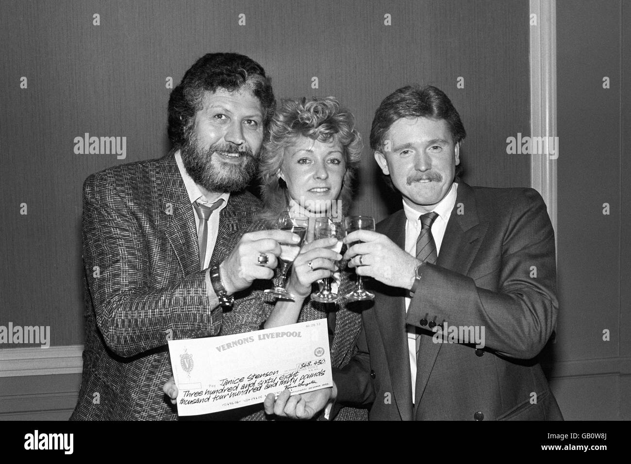 Dave Lee Travis and Pools Winners Stock Photo - Alamy