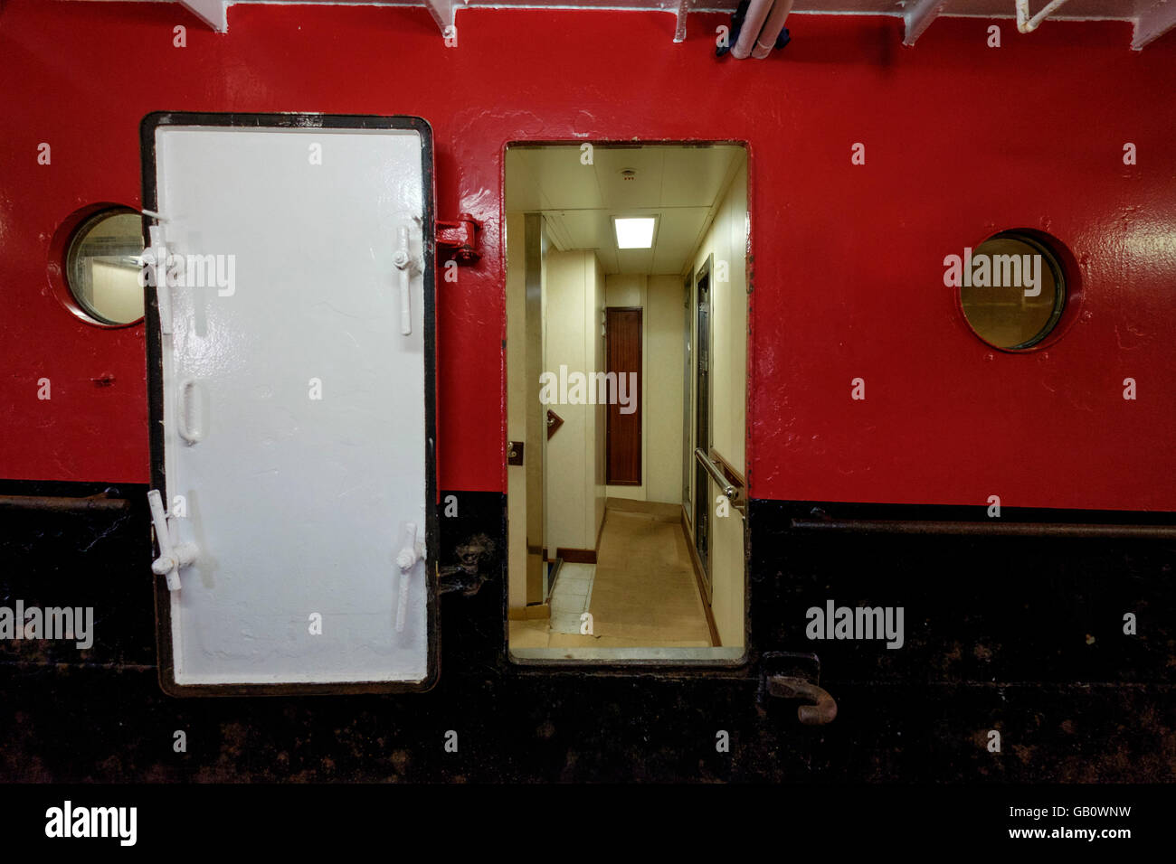 Steel door inside a commercial ship Stock Photo - Alamy