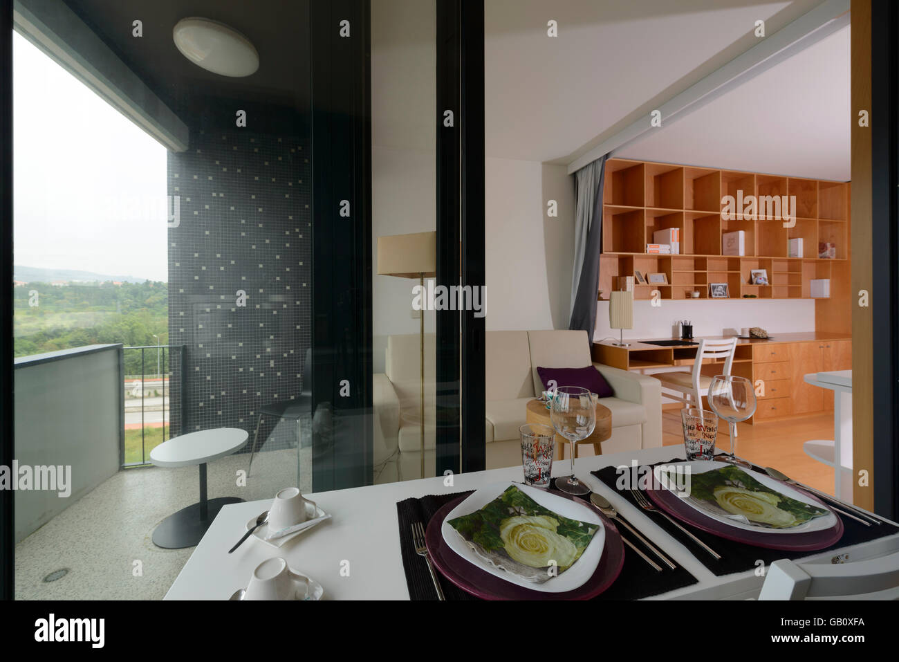 Small flat table hi-res stock photography and images - Alamy