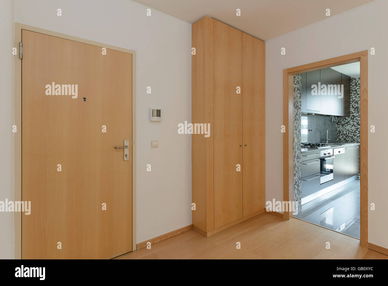 Entrance hall interior wood open door hi-res stock photography and ...