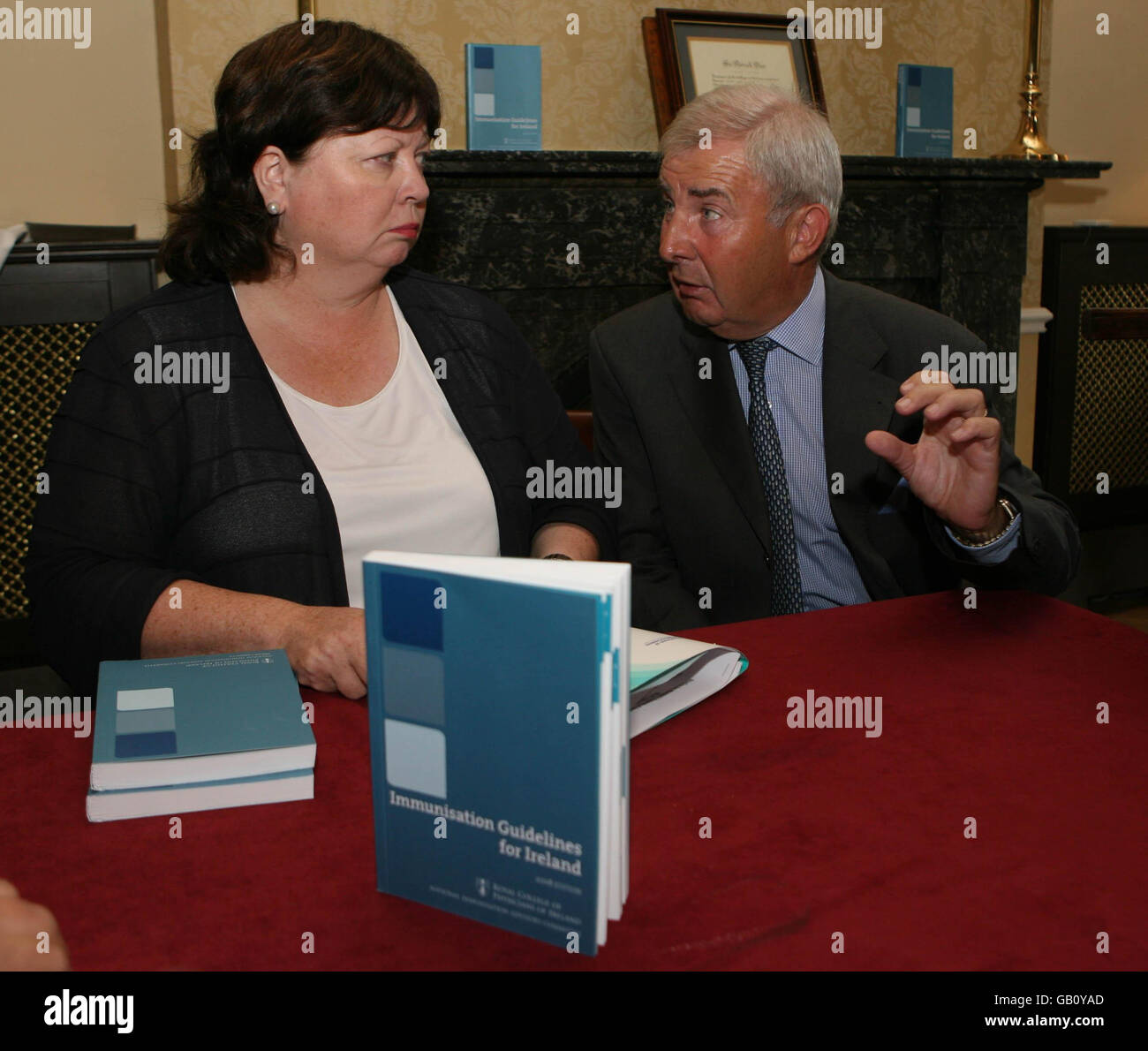 Health Minister Mary Harney and Professor Brian Keogh during the launch ...
