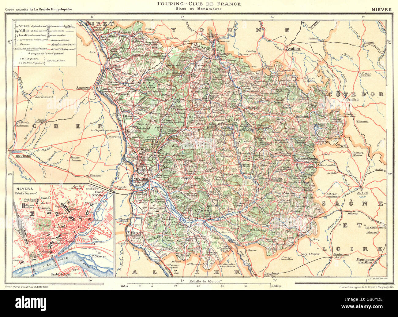 Map nevers france hi-res stock photography and images - Alamy