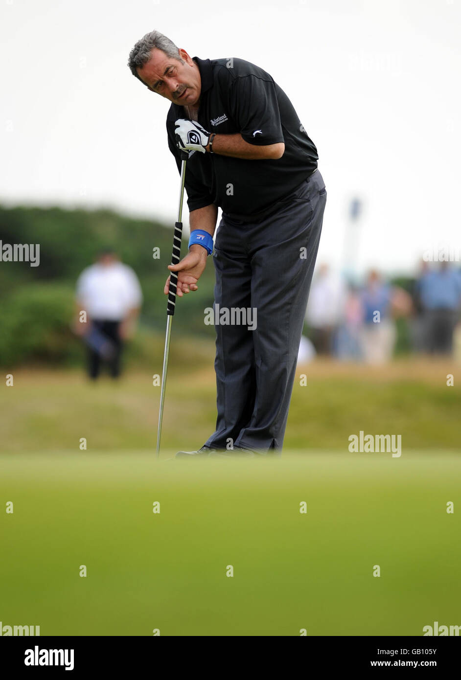 Sam Torrance plays on to the green during the British Seniors Open ...