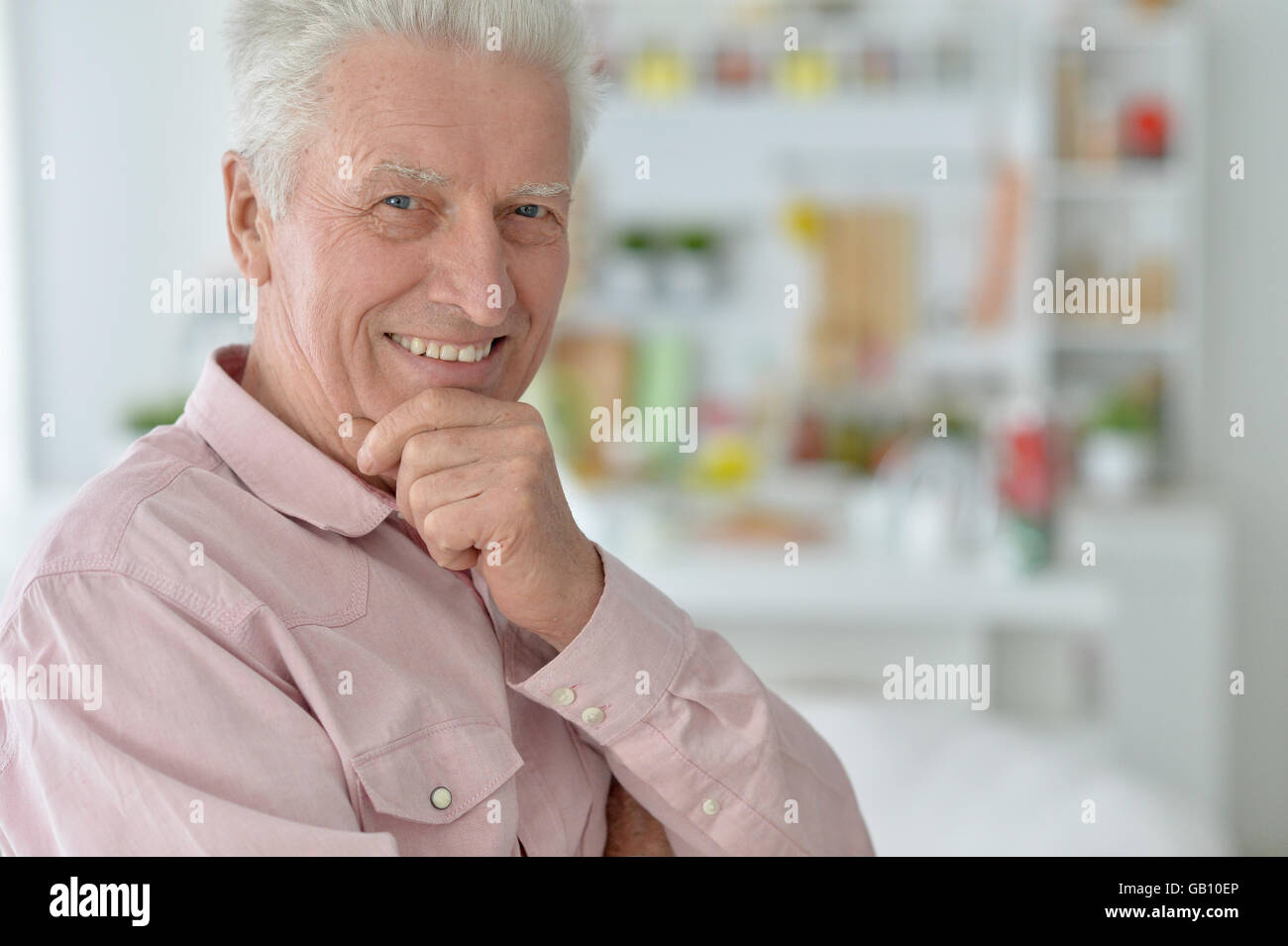 Senior man at home Stock Photo - Alamy