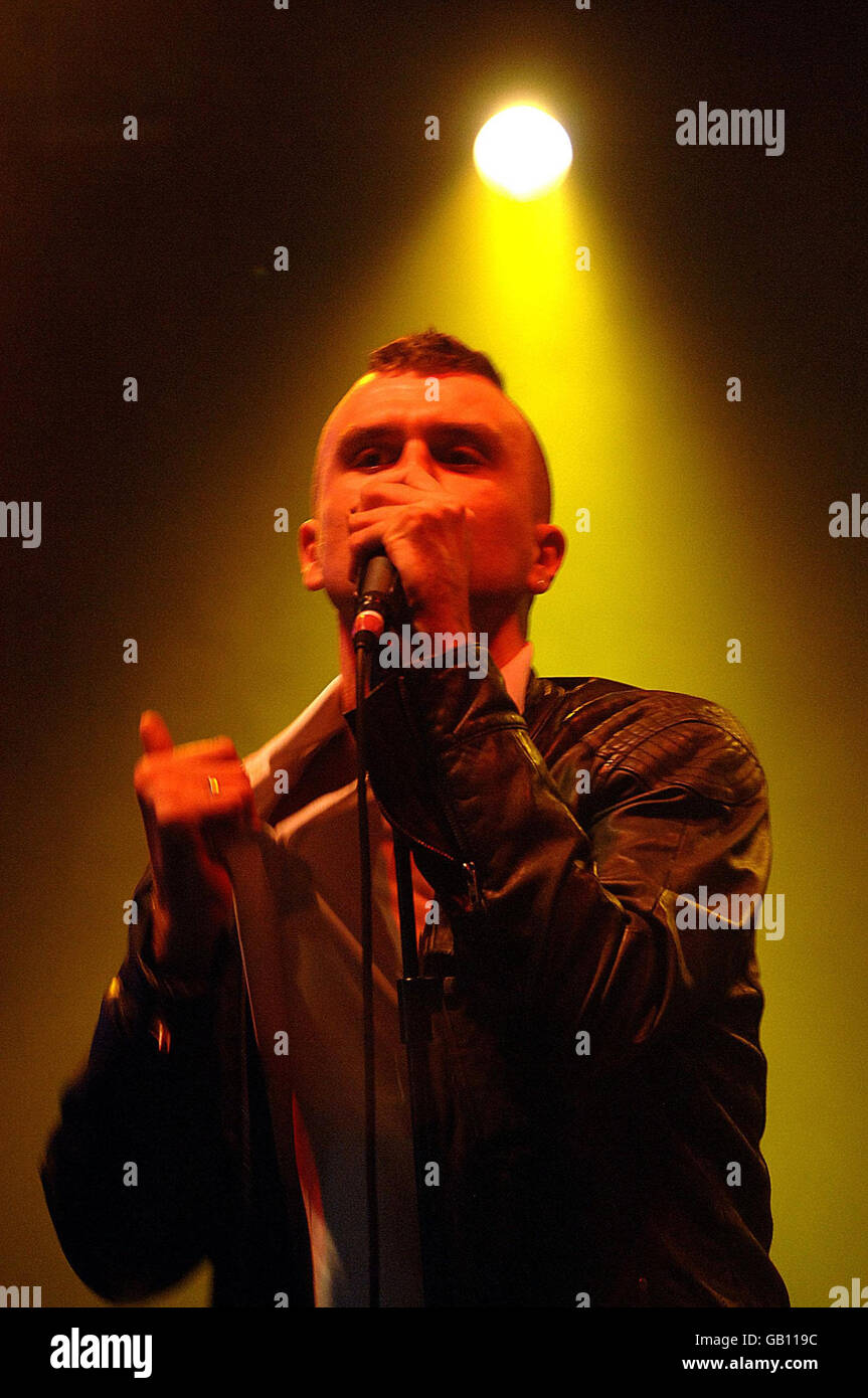 Lead singer of the Reverend and the Makers, John McClure performs in ...