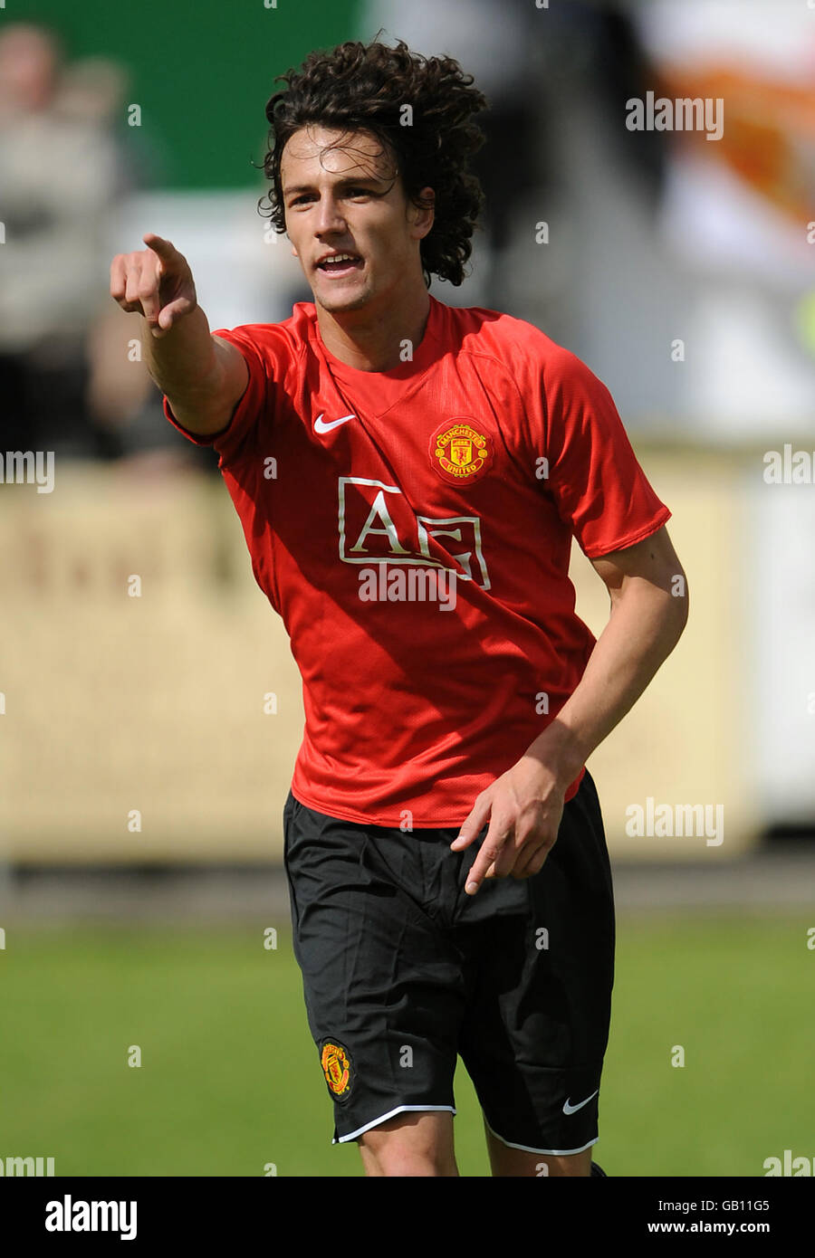 Manchester United's Rodrigo Possebon celebrates his goal Stock Photo ...