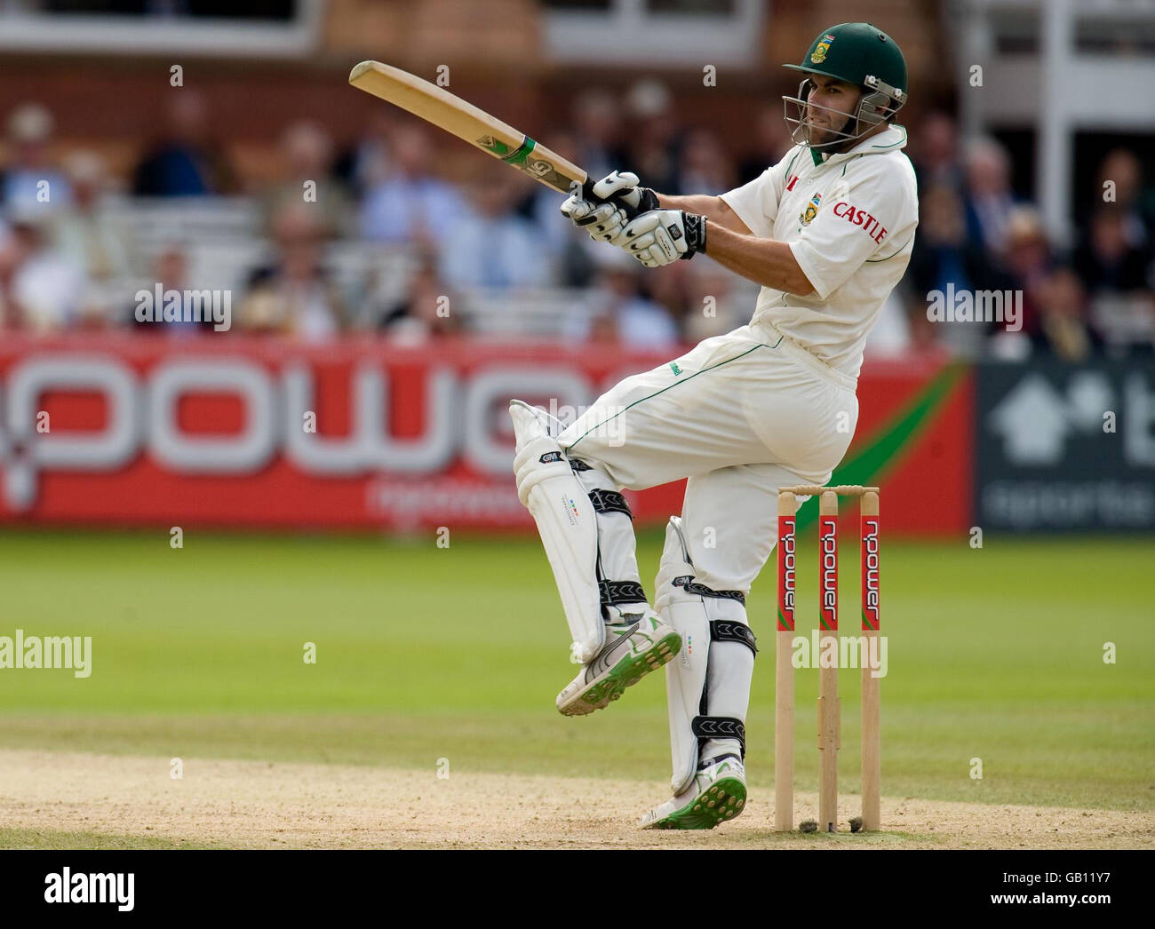 South Africa's Neil McKenzie hits out during The First npower Test ...