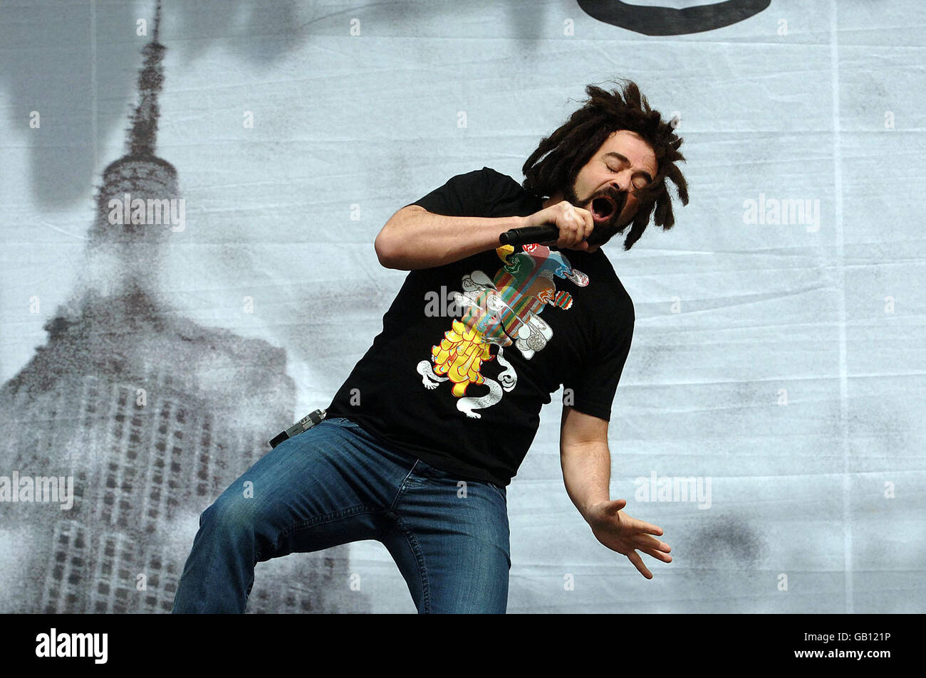 Adam Duritz of The Counting Crows performs at the T in the Park music ...