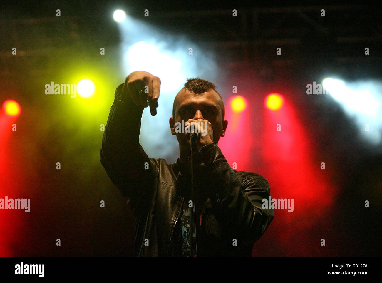 Jon McClure of Reverend and the Makers performs during the Oxegen ...