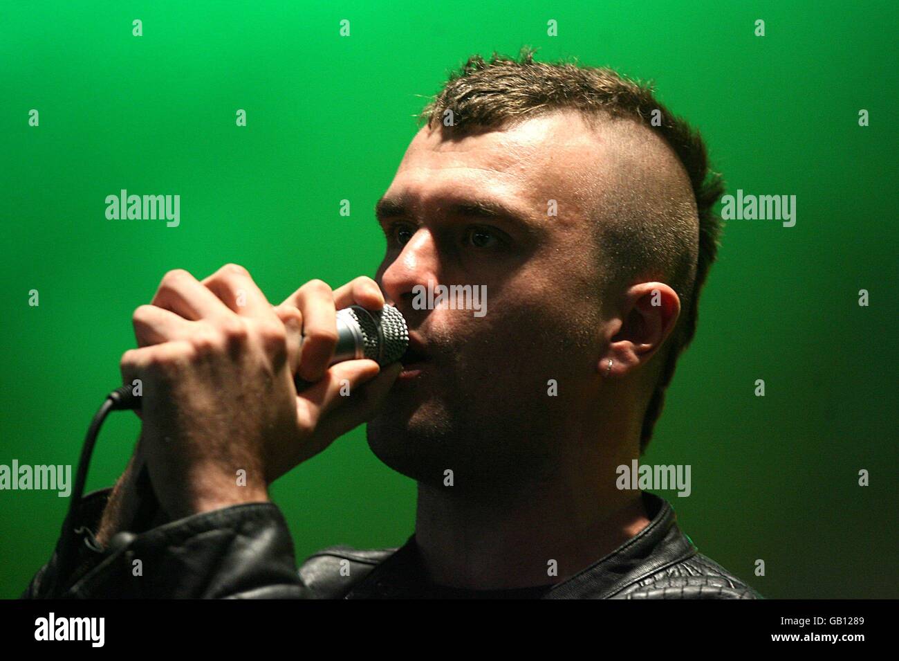 Jon McClure of Reverend and the Makers performs during the Oxegen ...