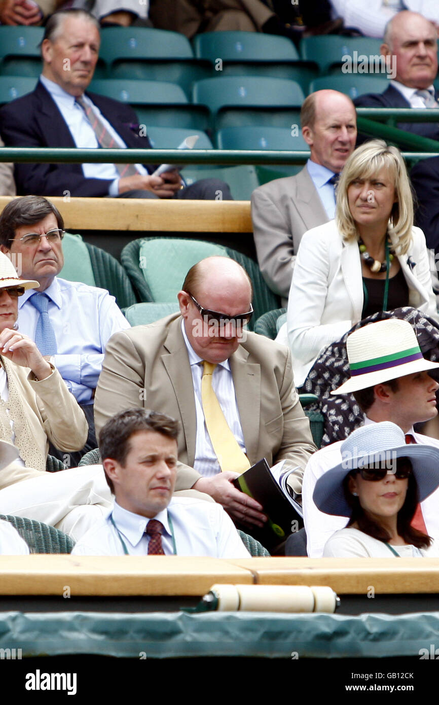 FA Chief Executive Brian Barwick watches the match between USA's Serena ...