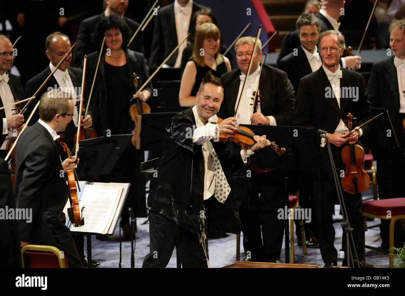 Nigel Kennedy performs with the BBC Concert Orchestra, conductor Paul ...