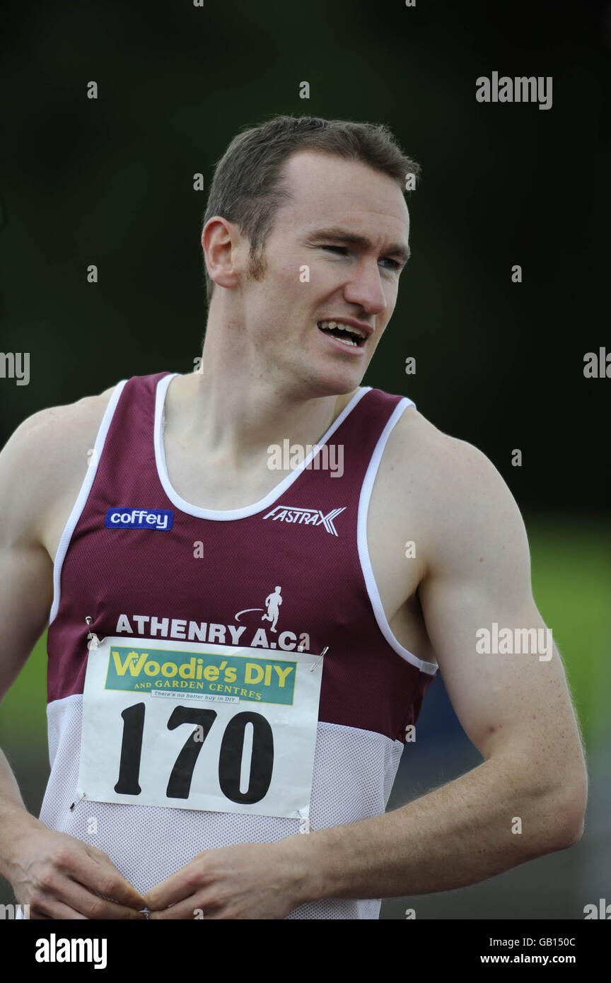 Paul Hession after winning the 100m mens heat during the Woodies DIY ...