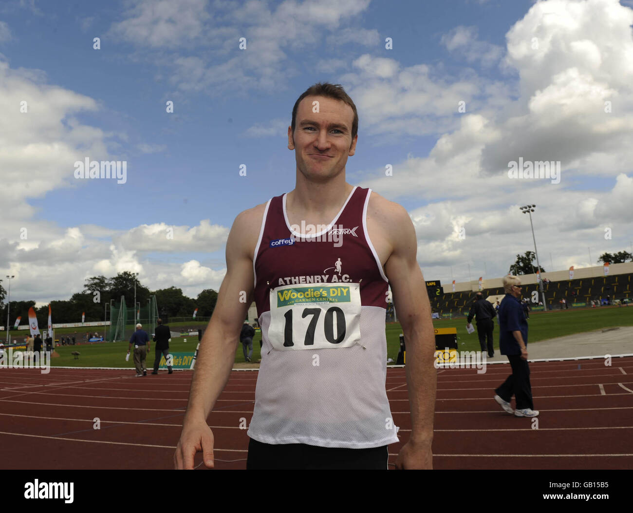 Paul Hession after winning the mens 's 100 metres final during the ...
