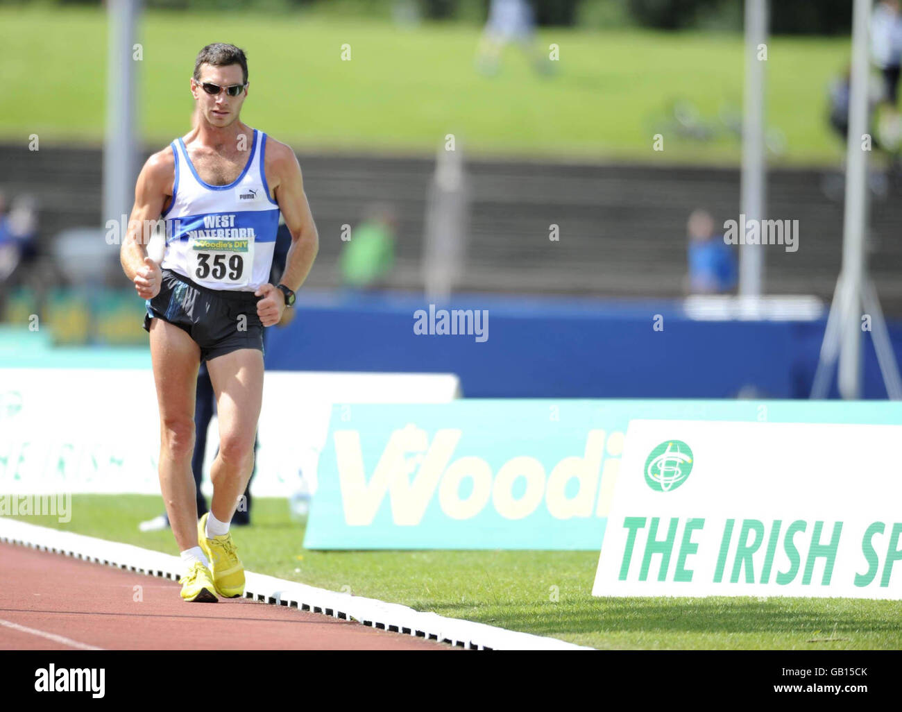 Jamie Costin during the Mens 10,000 metre walk during the Woodies DIY ...