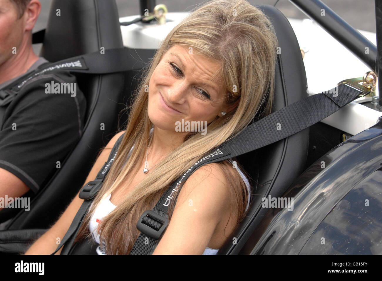 Nikki Grahame pictured during the Celebrity Driving Challenge at the ...