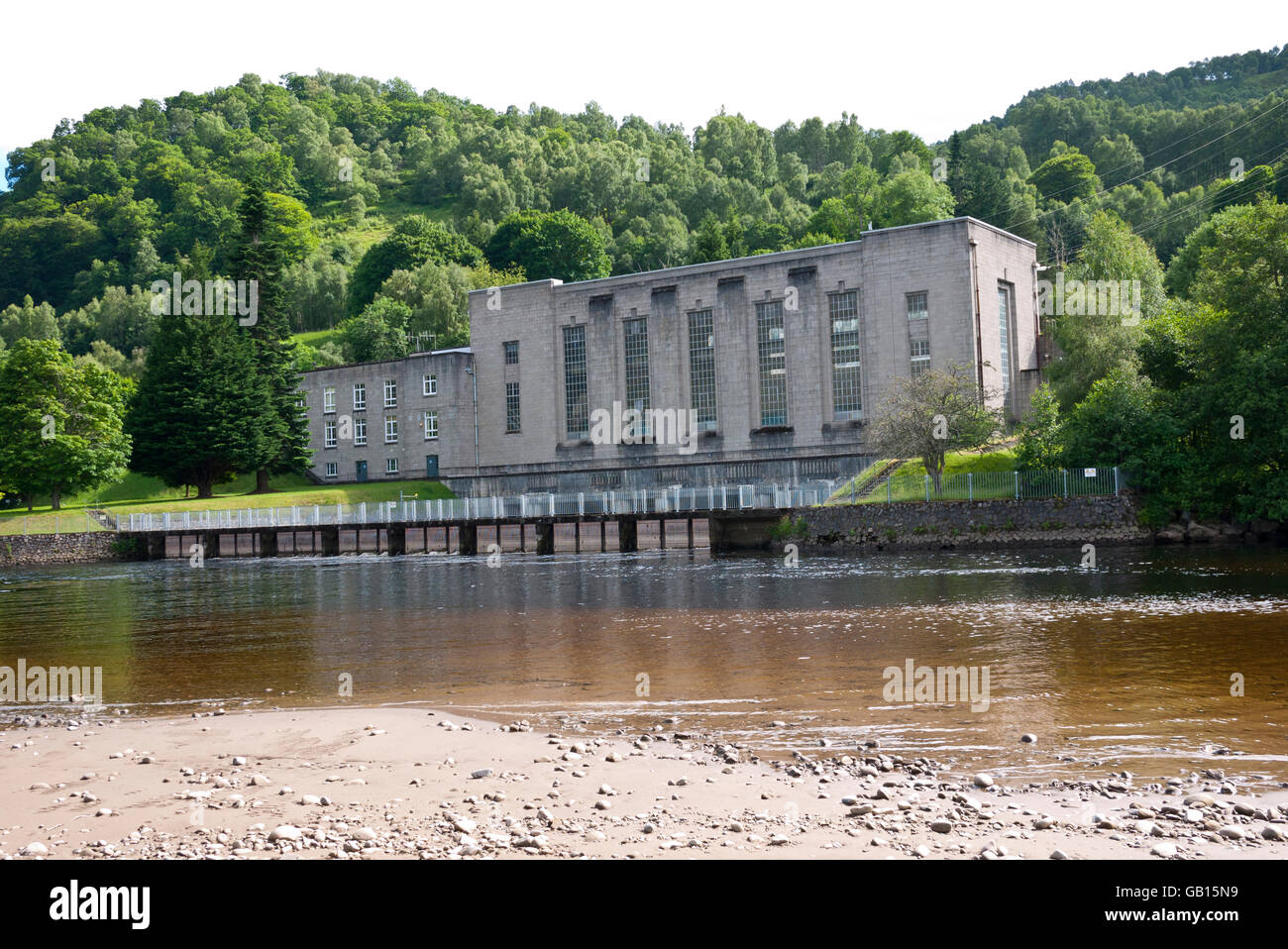 Clunie Hydro-Electric power station on the River Tummel, Pitlochry ...