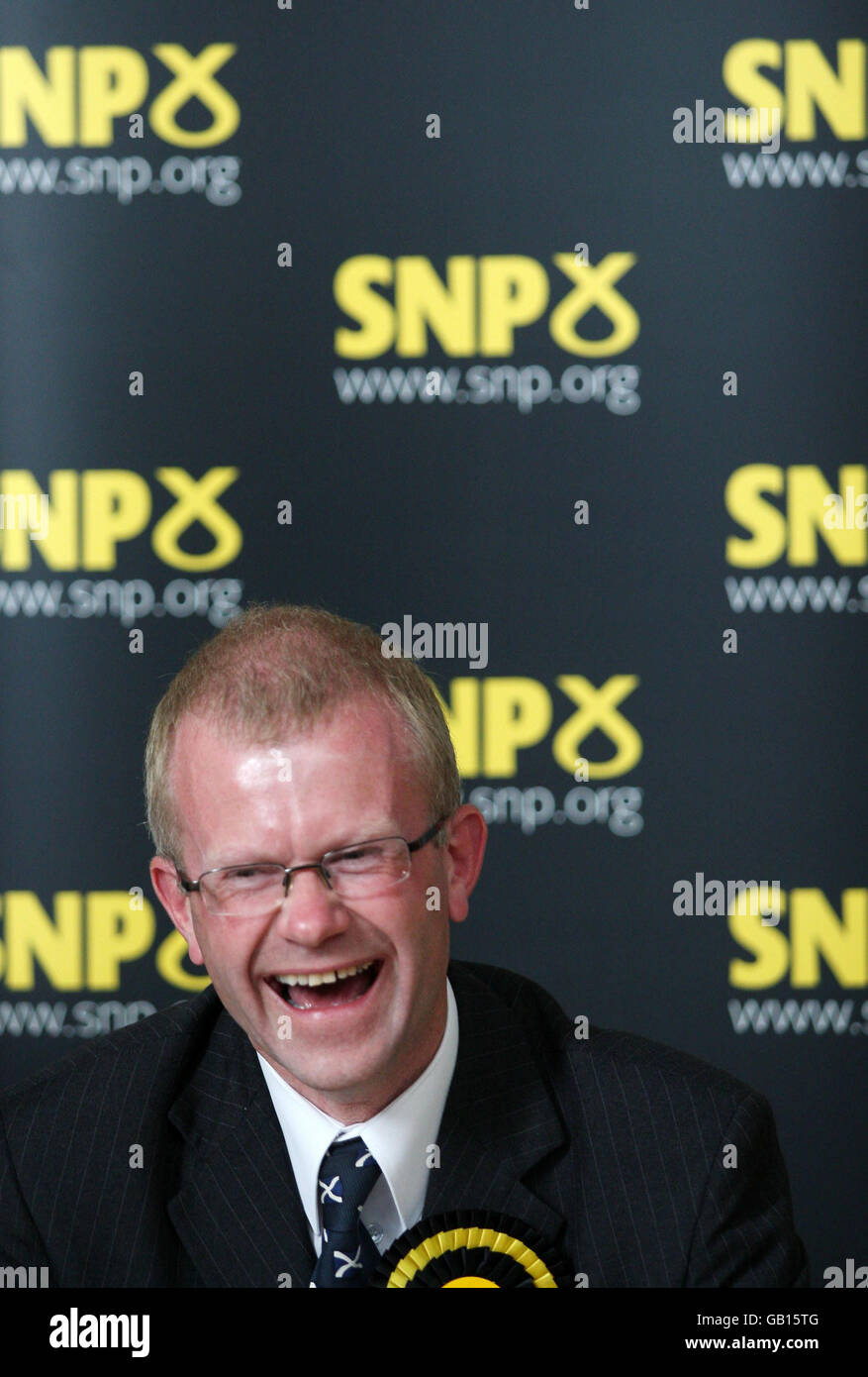 SNP Glasgow East candidate John Mason at an end of campaign briefing ...
