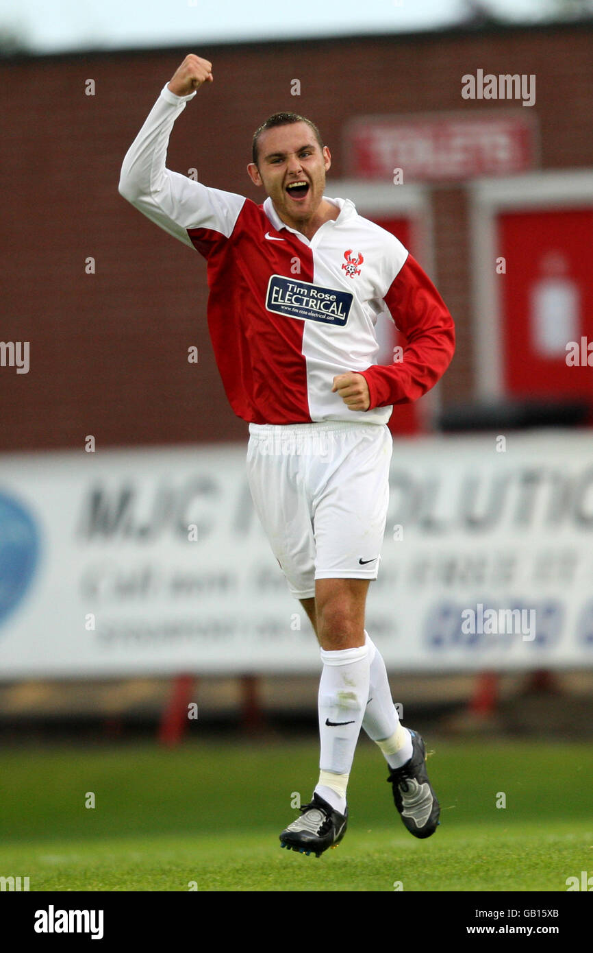 Kidderminster Harriers' Michael Bowler celebrates scoring Stock Photo ...