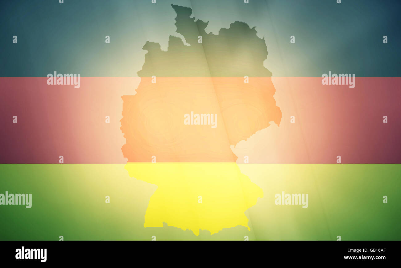 germany states government outline modern map regular design Stock Photo ...