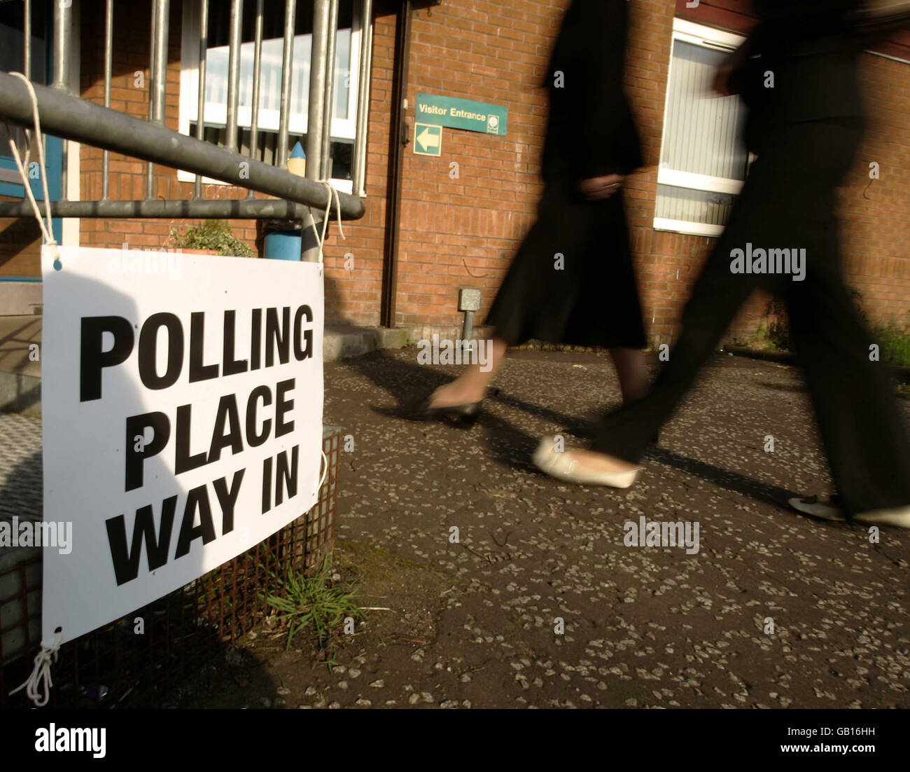 Glasgow East by-election voters arrive at the polling station in ...