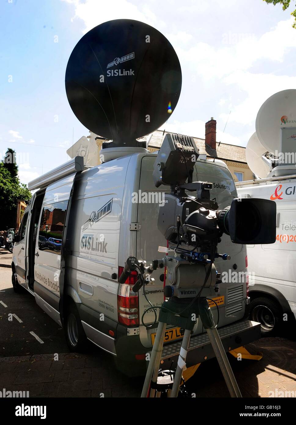 TV broadcast vehicle Stock Photo - Alamy