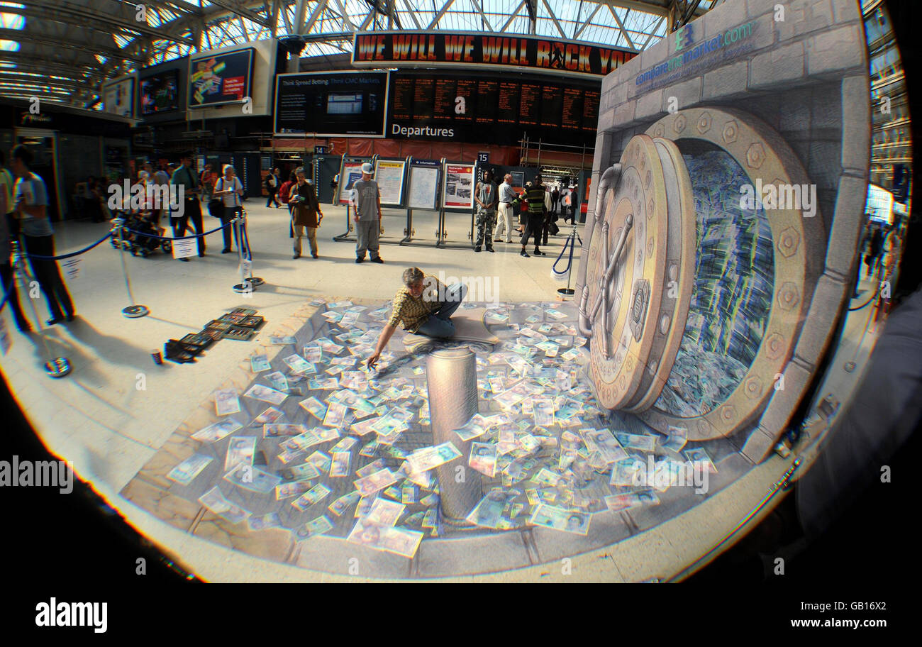 3D artwork at Waterloo station Stock Photo - Alamy