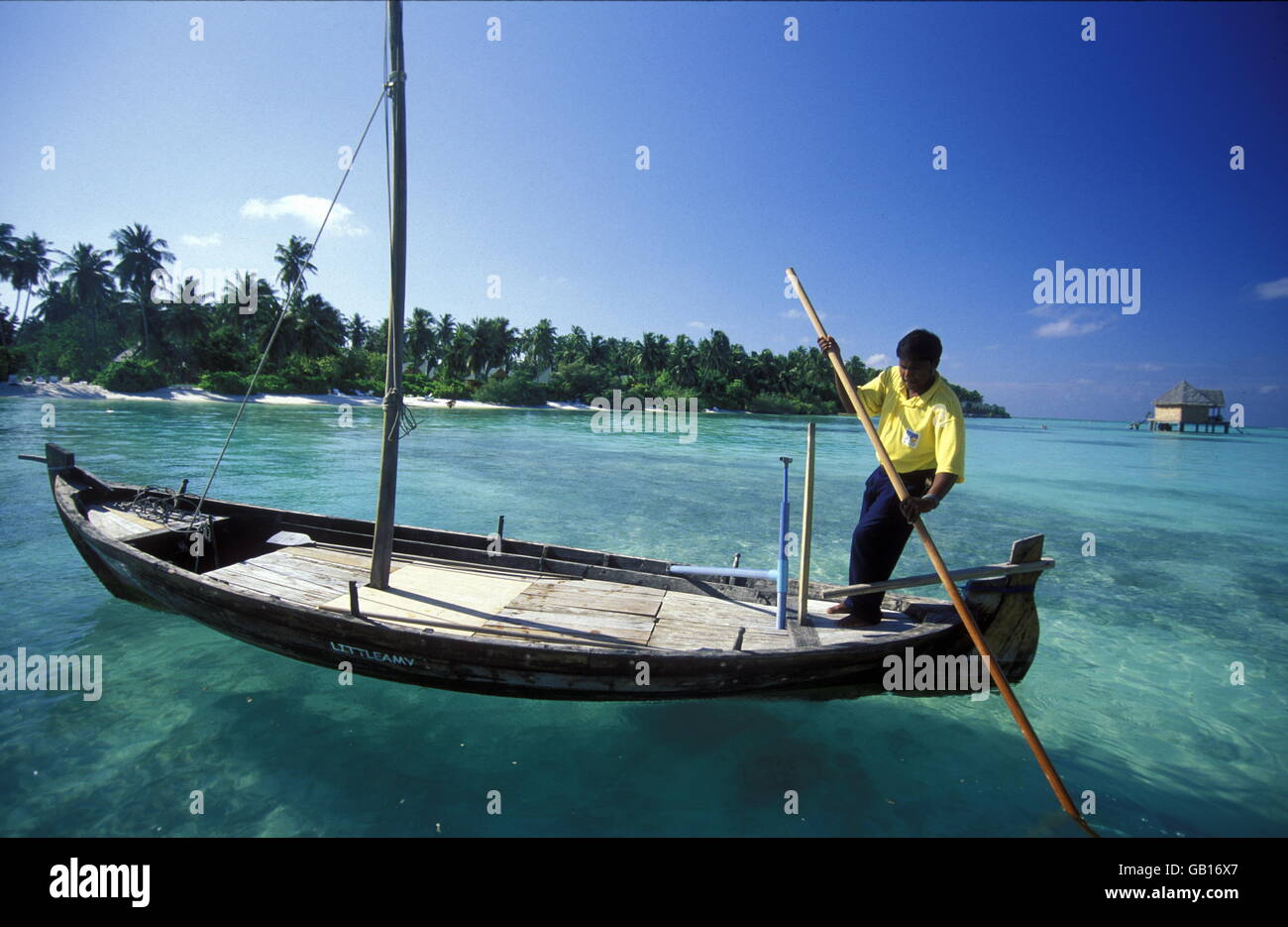 Maldives Dhoni Boat On Island High Resolution Stock Photography and ...