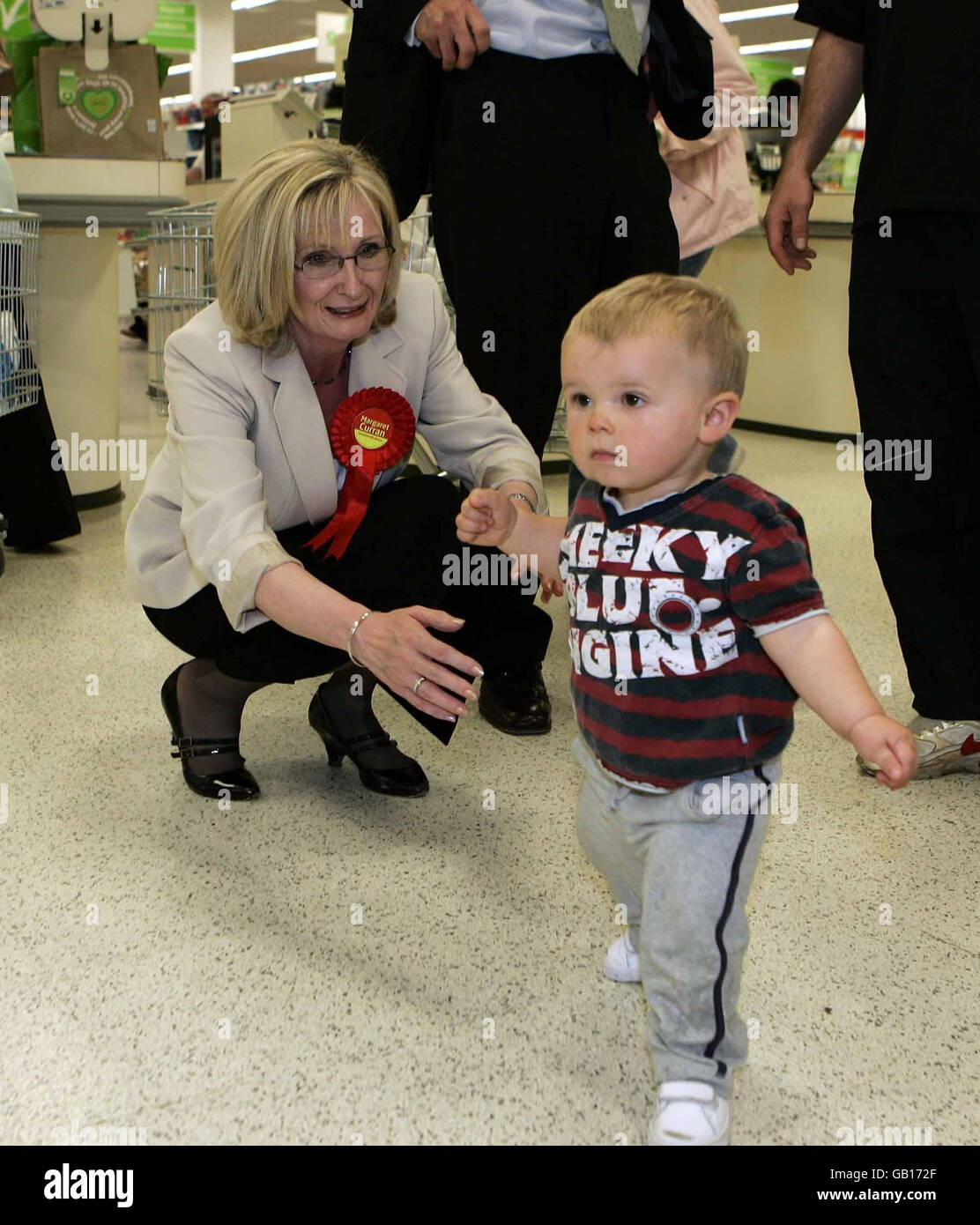 Labour candidate in the Glasgow East by-election Margaret Curran meets ...